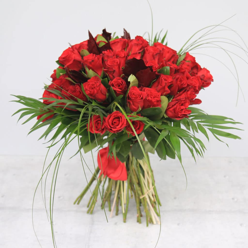 Premium Bouquet of 50 Red Roses | Heavenly - Arabi Flowers